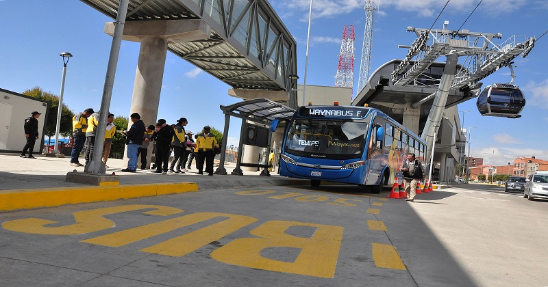 La ruta Integración del WaynaBus se conecta con el Teleférico – El Alto ...